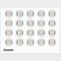 Garden Crest | Eggshell | Wedding Monogram Date Classic Round Sticker ...