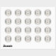 Garden Crest | Eggshell | Wedding Monogram Date Classic Round Sticker ...