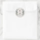 Garden Crest | Eggshell | Wedding Monogram Date Classic Round Sticker ...