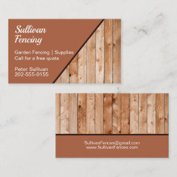 Garden Fencing Business Card | Zazzle