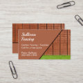 Garden Fencing Construction Business Card | Zazzle