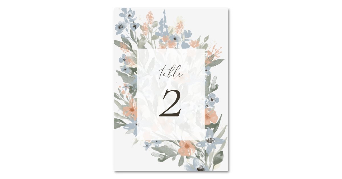 Garden Flourish Table Number | Zazzle