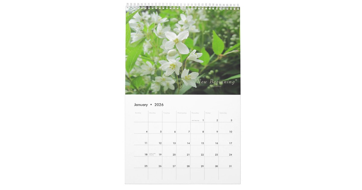 Garden Flower Calendar | Zazzle