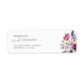 Garden Flower Calligraphy Return Address Label | Zazzle