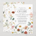 Garden Flowers Celebration of Life Invitation | Zazzle