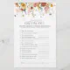 Garden Flowers Watercolor Bridal Shower Game | Zazzle
