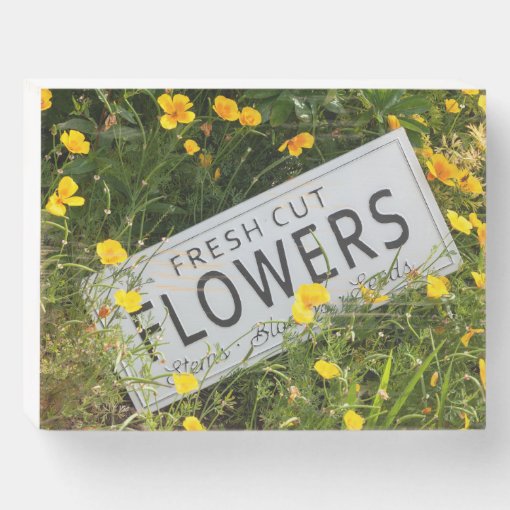 Garden flowers with fresh cut flower sign 0753 | Zazzle