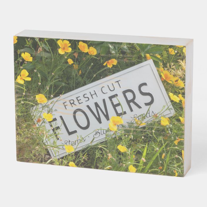 Garden flowers with fresh cut flower sign 0753 | Zazzle.com