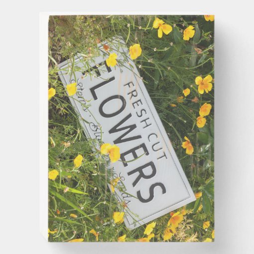 Garden flowers with fresh cut flower sign 0753 | Zazzle