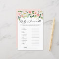 Garden Flowers Word Scramble Baby Shower Game | Zazzle