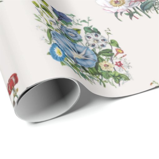 Garden flowers wrapping paper | Zazzle