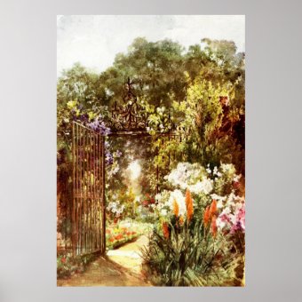 Garden Gate Poster | Zazzle