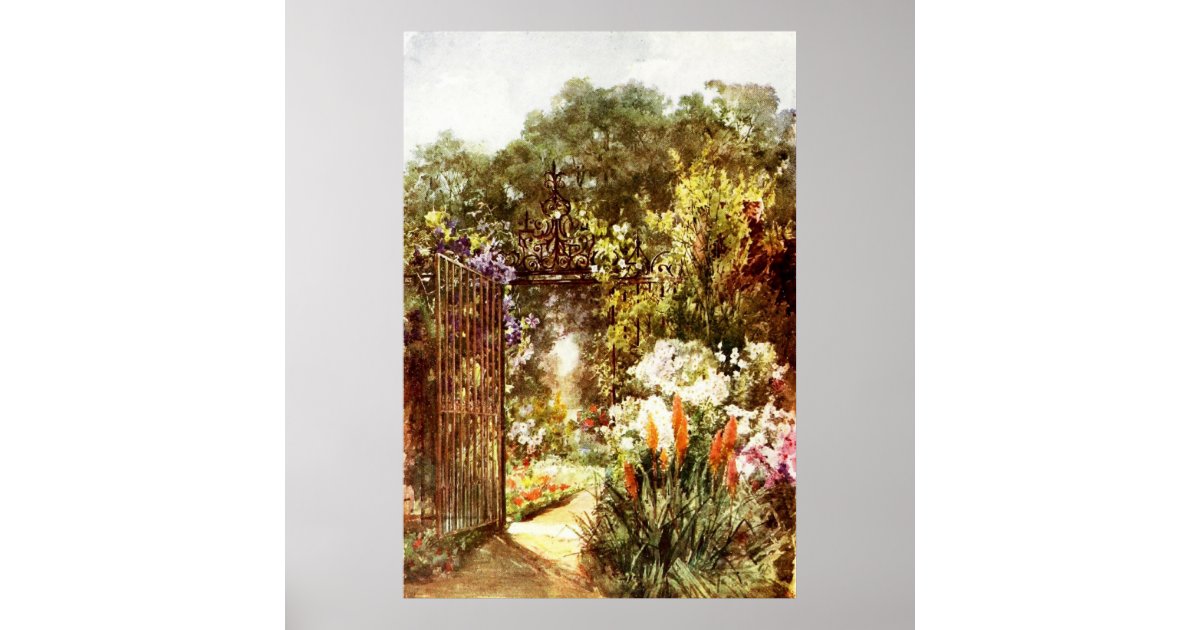 Garden Gate Poster | Zazzle