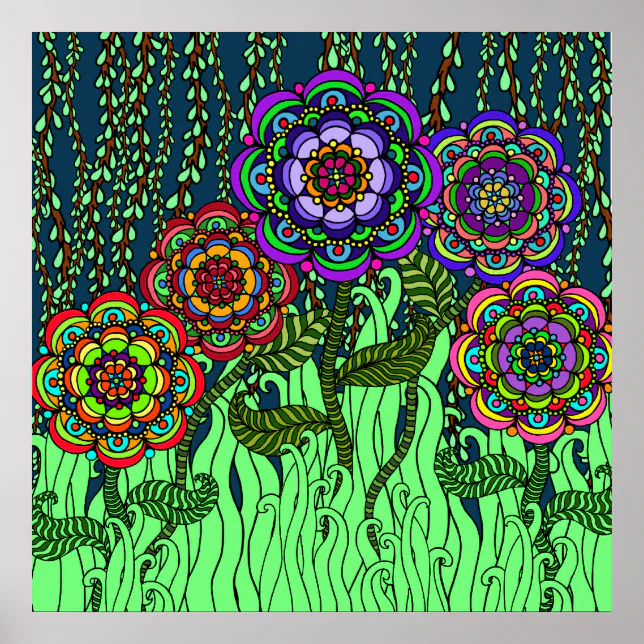 Garden Glow Poster | Zazzle