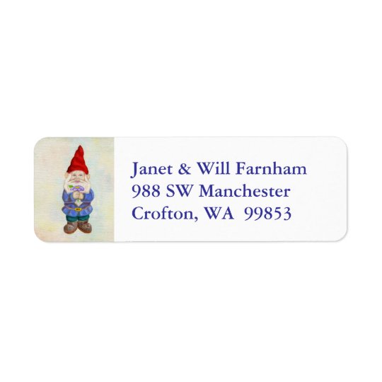 Garden Gnome address label | Zazzle.com