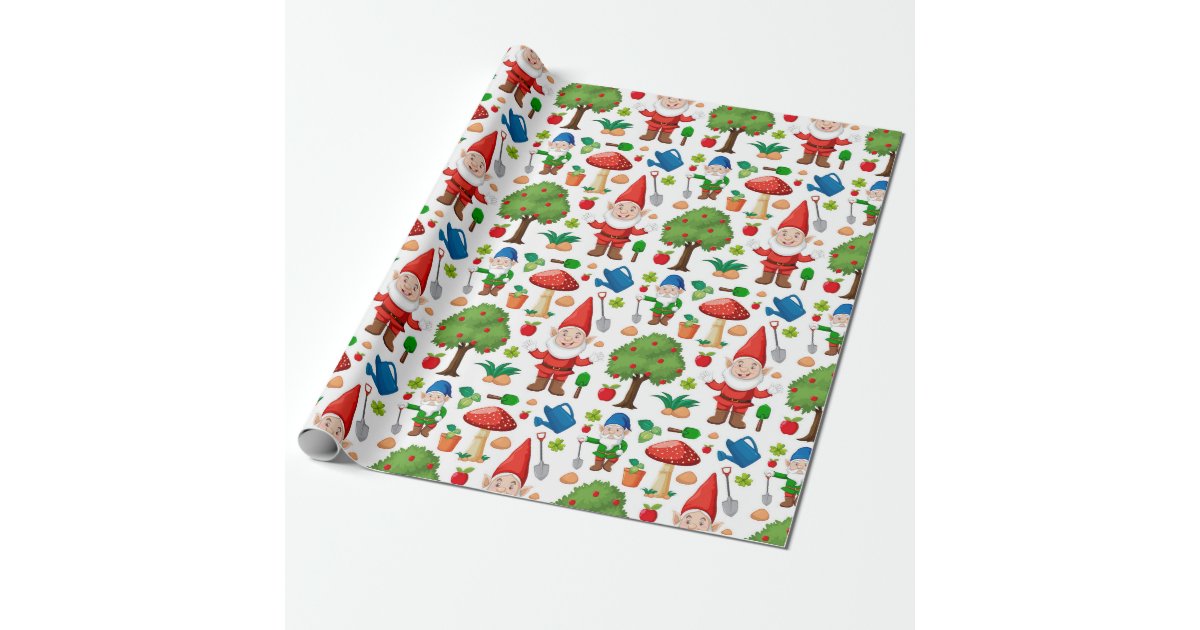 Garden Gnomes Wrapping Paper | Zazzle