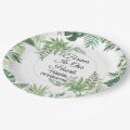 Garden Greenery Leaves Funeral Paper Plates | Zazzle