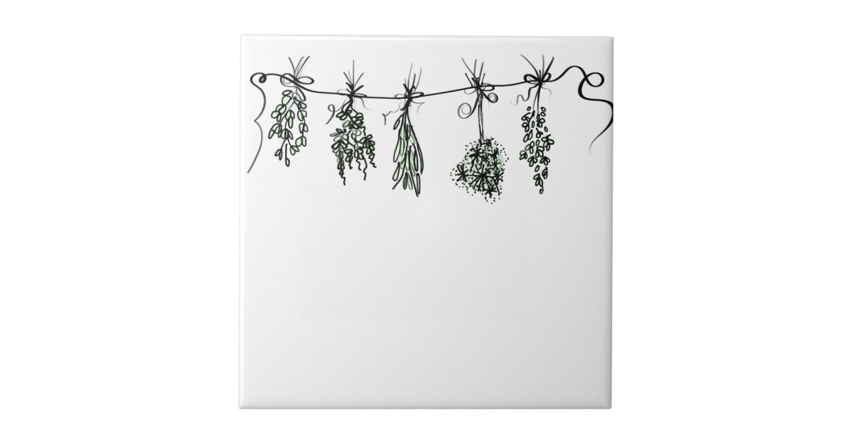Garden Herbs Ceramic Tile | Zazzle