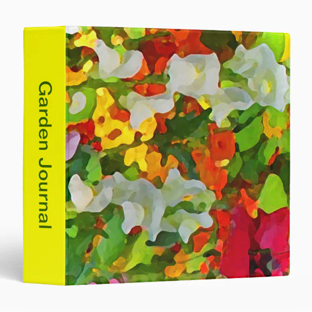 Garden Journal 3 Ring Binder | Zazzle