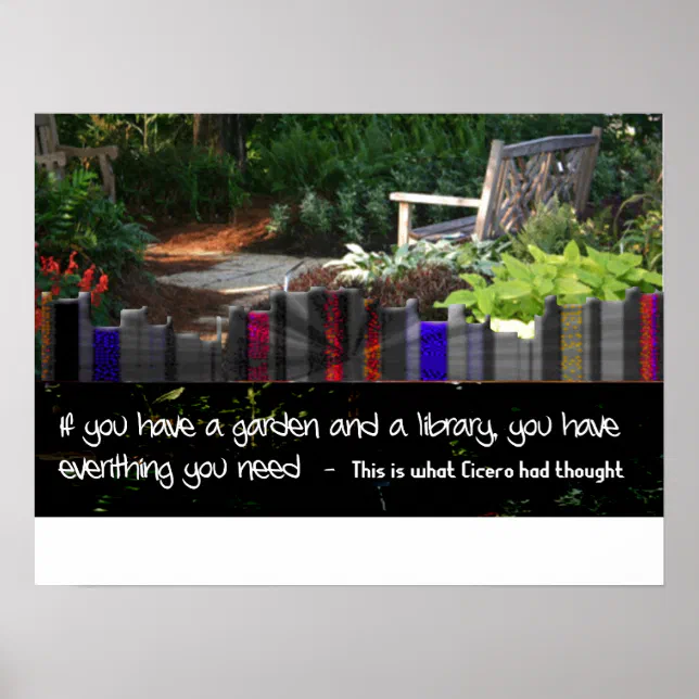 Garden Library Poster | Zazzle