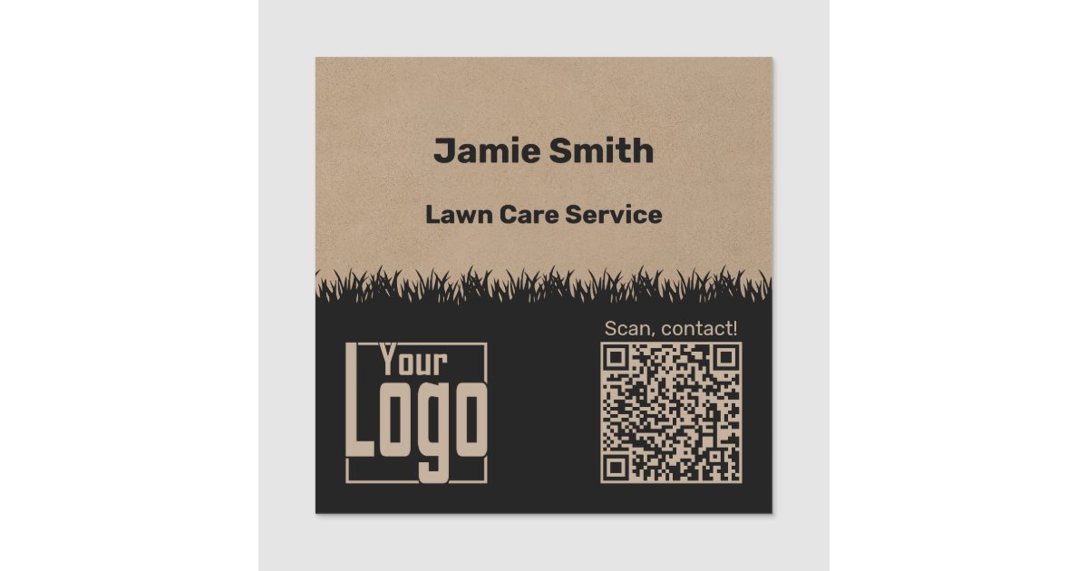 Garden Maintenance QR-Code Logo Company Name Tag | Zazzle