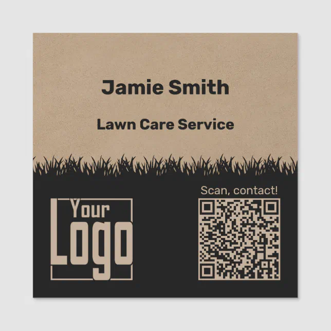 Garden Maintenance QR-Code Logo Company Name Tag | Zazzle