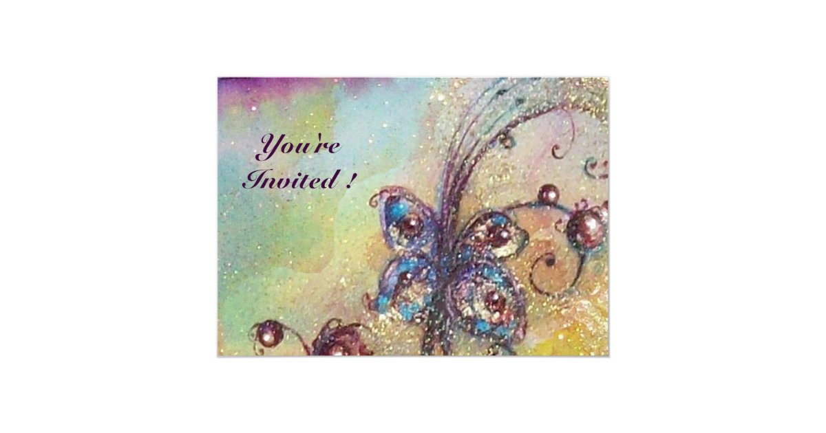GARDEN OF THE LOST SHADOWS -MAGIC BUTTERFLY PLANT INVITATION | Zazzle.com