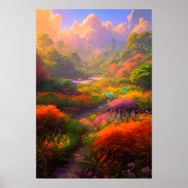 Garden of the Setting Sun Poster | Zazzle