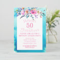 Garden Party Custom 50 and Fabulous 50th Birthday Invitation | Zazzle