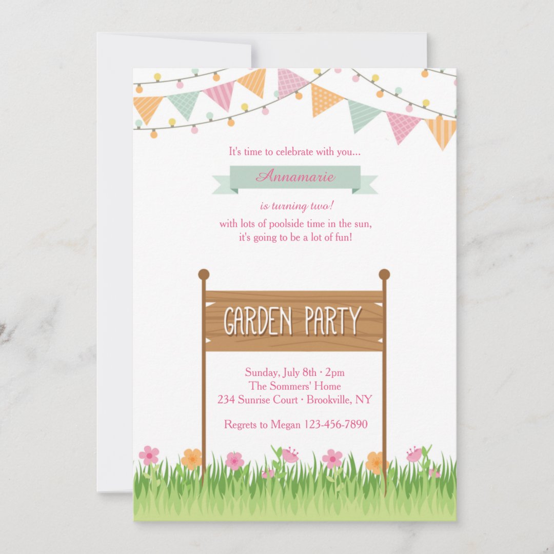 Garden Party Invitation | Zazzle