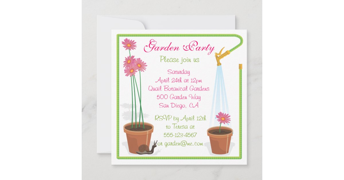 Garden Party Invitation | Zazzle