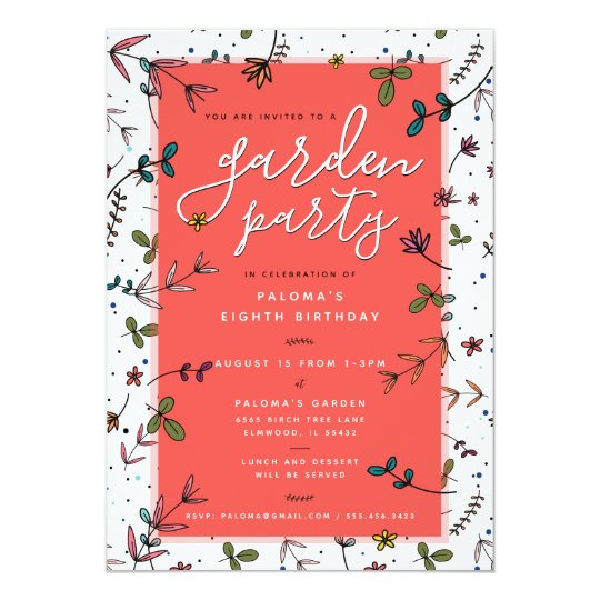 Garden Party Invitation | Zazzle.com