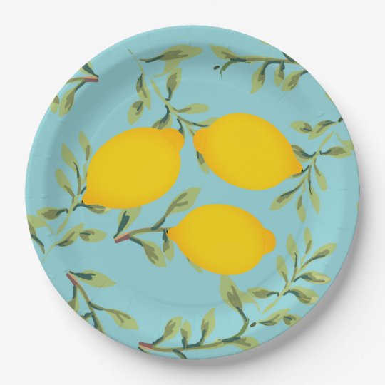 Garden Party Lemon Paper Plates | Zazzle.com