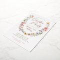 Garden Party Watercolor Wildflower Floral Birthday Foil Invitation | Zazzle