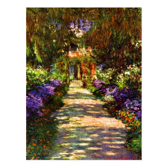 Garden Path by Claude Monet Postcard | Zazzle.com