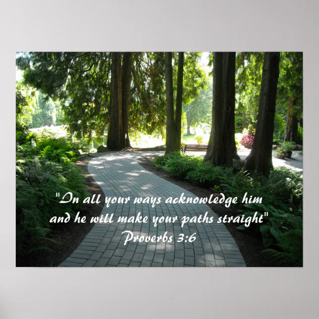 Garden Path Scripture Verse Poster | Zazzle