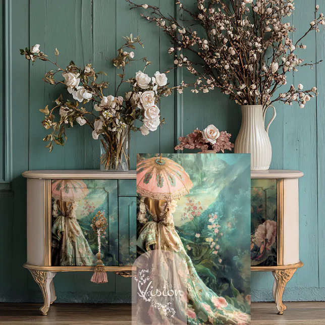 Garden Romance Elegant Portrait Art Tissue Paper | Zazzle