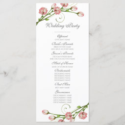 Garden Roses Wedding Program | Zazzle