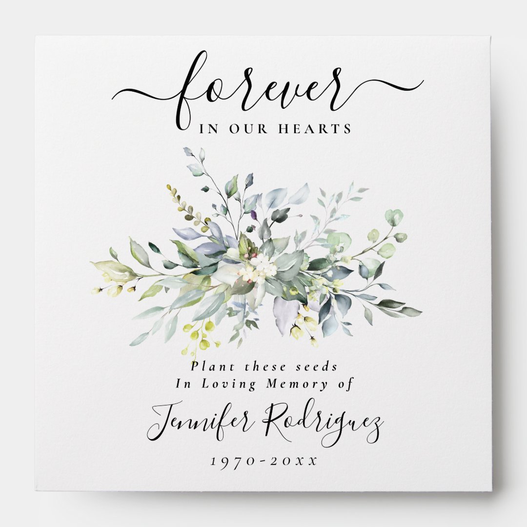 Garden Seed Packet Memorial Funeral Envelope | Zazzle
