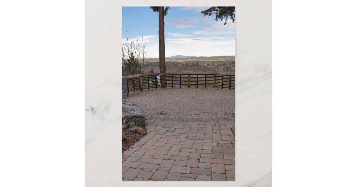 Garden Stone Brick Paver Patio View Deck | Zazzle