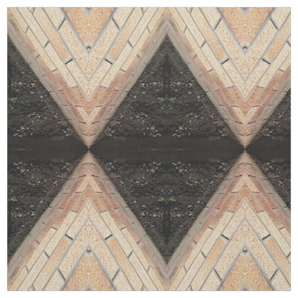 Brick Wall Pattern Fabric | Zazzle