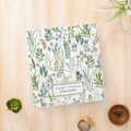 Garden Watercolor Leaves Personalized 3 Ring Binder | Zazzle