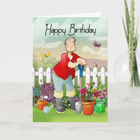 gardener birthday greeting card | Zazzle.com