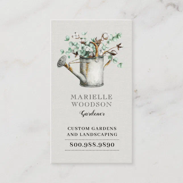 Gardener Greenery Landscaping Business Card | Zazzle