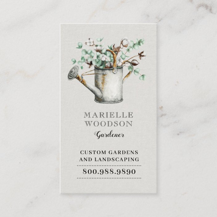 Gardener Greenery Landscaping Business Card | Zazzle.com