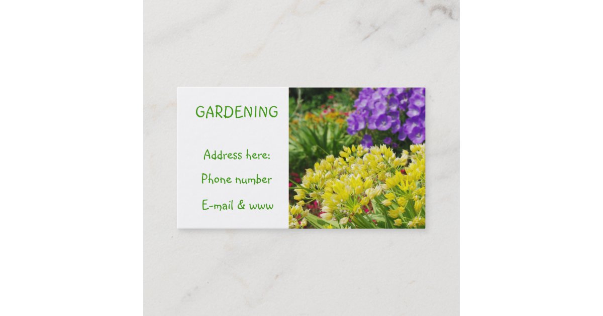 Gardening Business Card | Zazzle