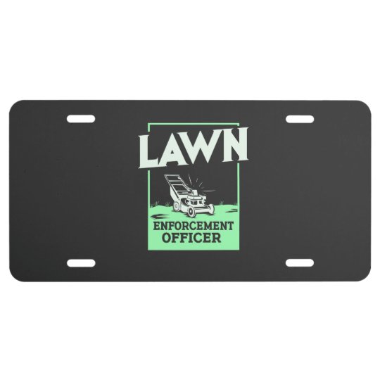 Gardening Lawn Mower Gift License Plate | Zazzle.com