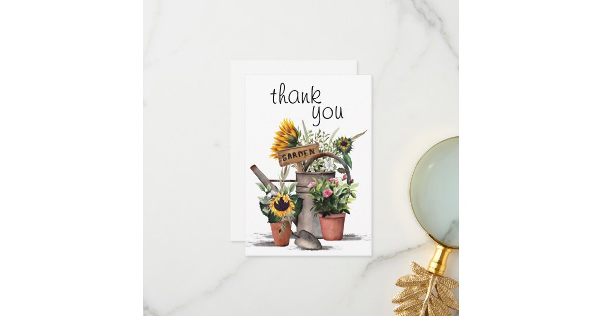 Gardening Thank You Card | Zazzle