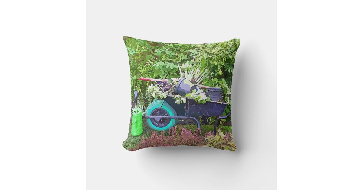 GARDENING THROW PILLOW | Zazzle