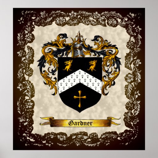 Gardner Shield / Coat of Arms Poster | Zazzle